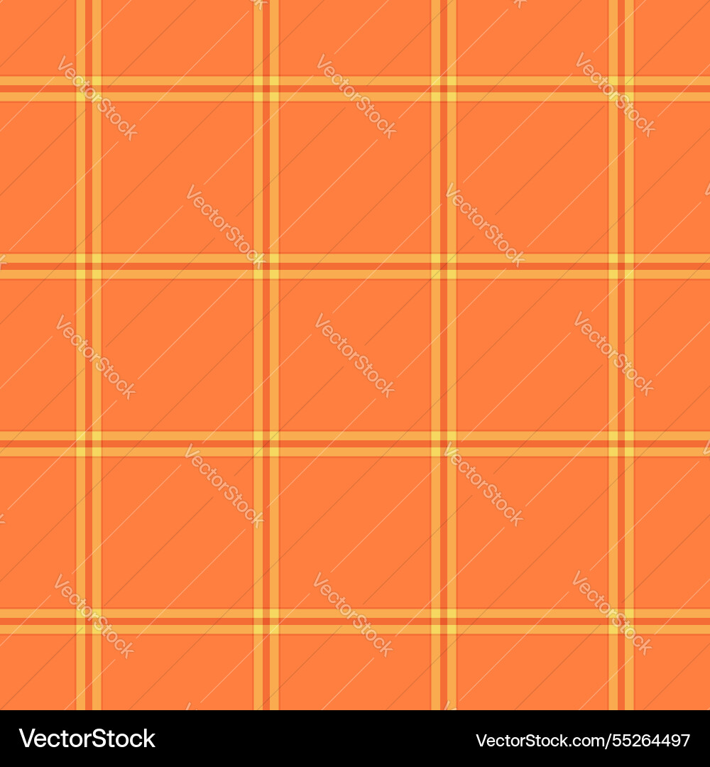 Vibrant orange and gold plaid pattern perfect Vector Image