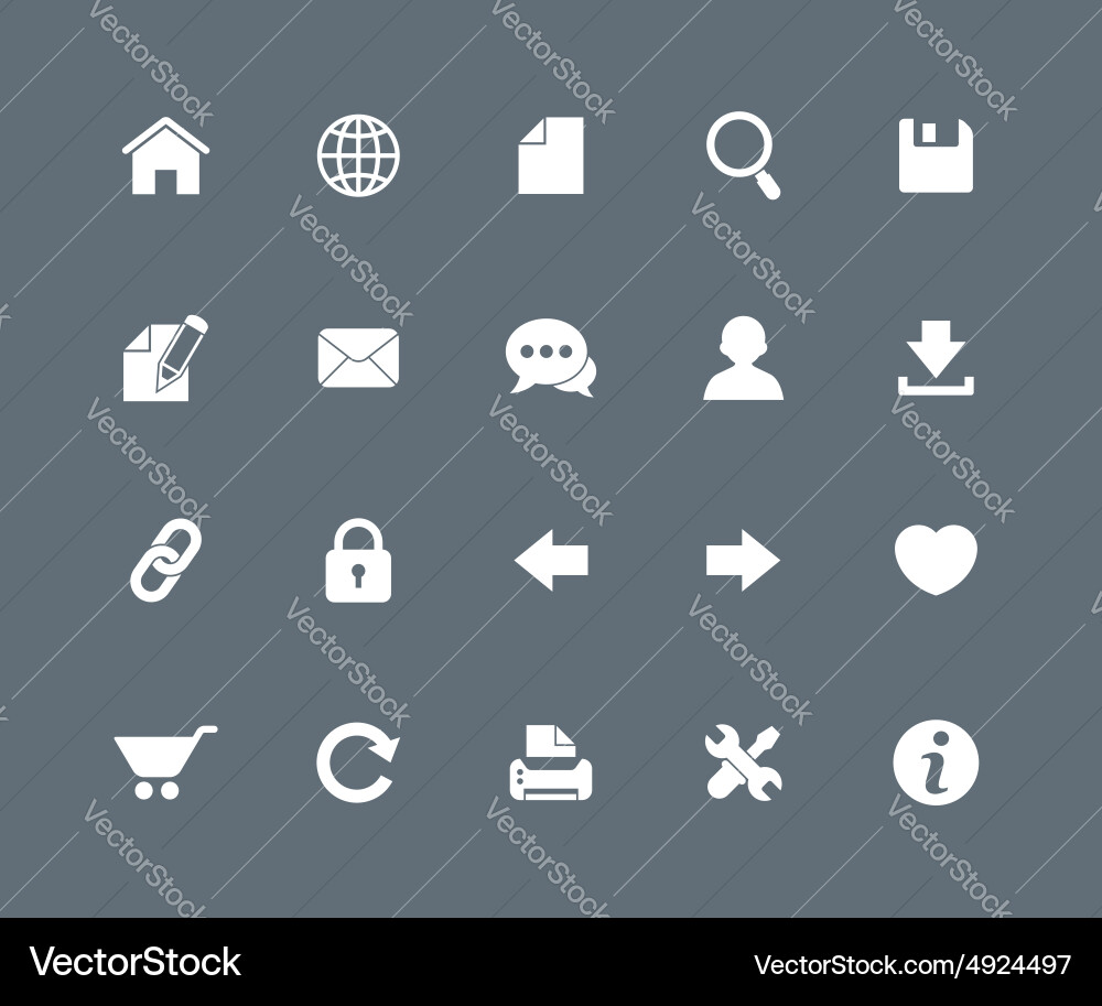 Website icons Royalty Free Vector Image - VectorStock