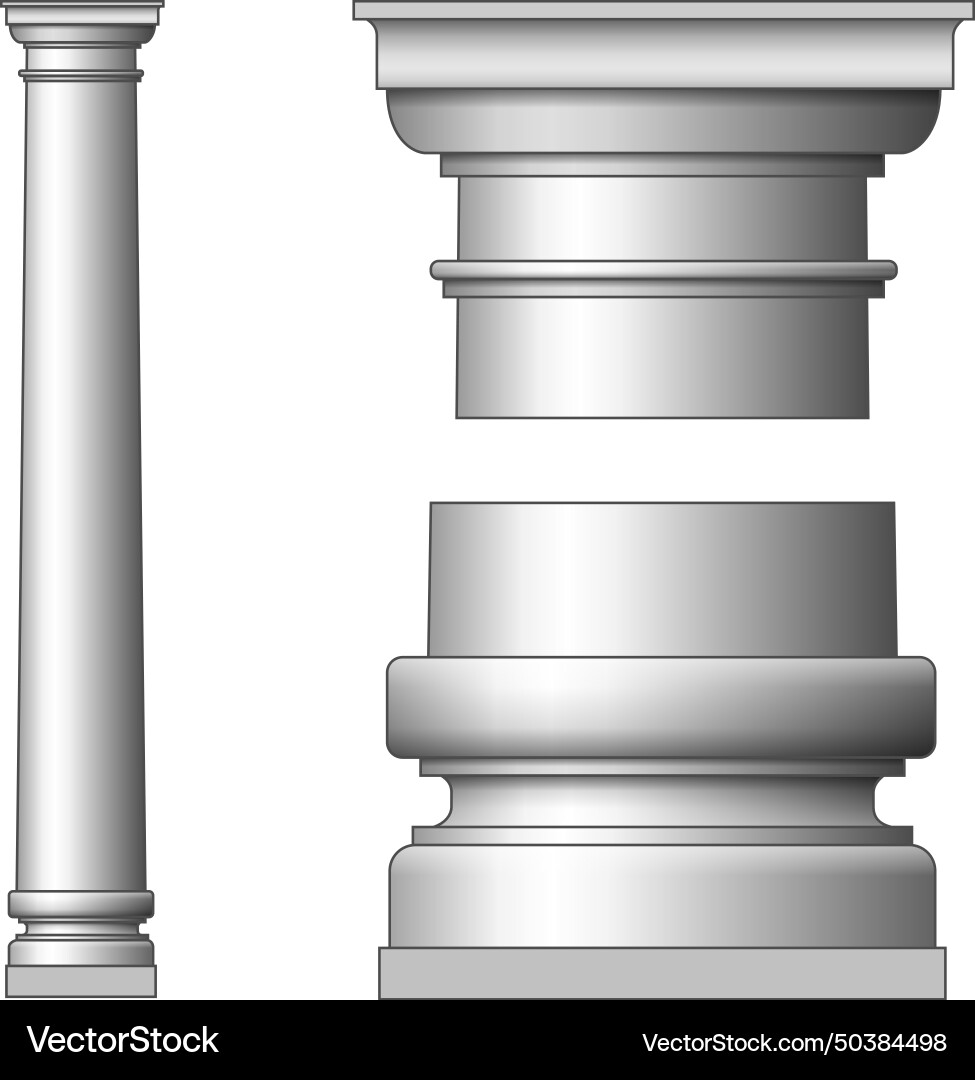 Classic ancient column Royalty Free Vector Image