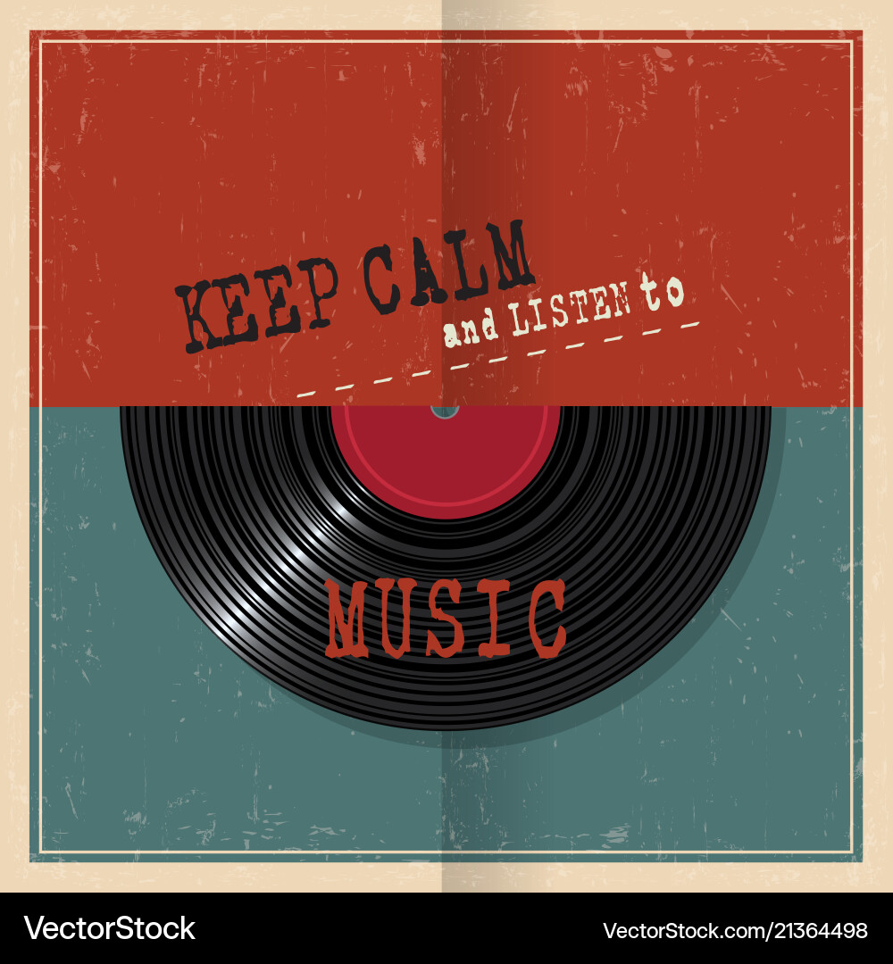 Retro Vinyl Record Poster Royalty Free Vector Image