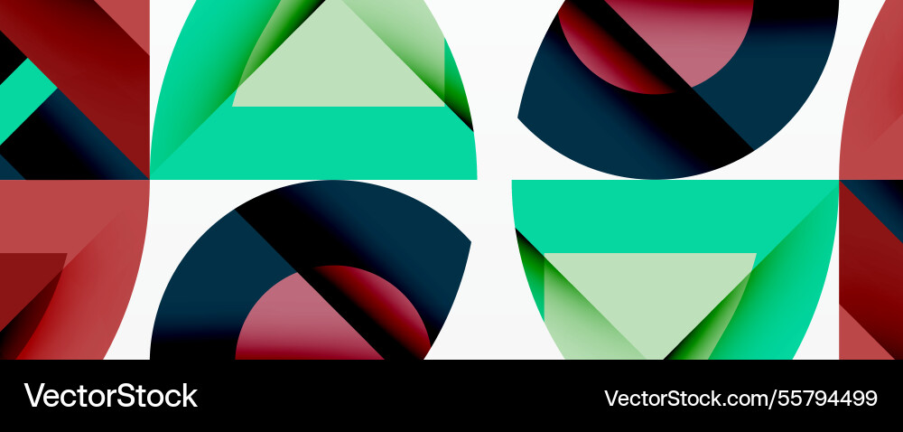 Abstract geometric composition with interlocking Vector Image