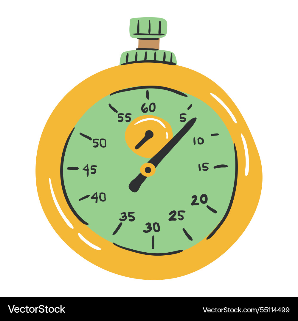 Chronometer chemistry laboratory stopwatch Vector Image