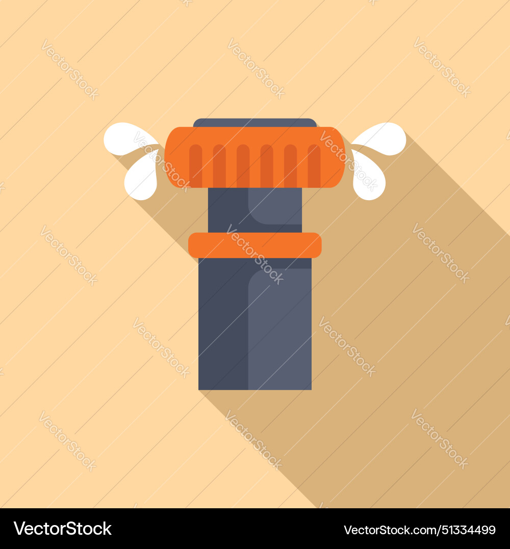 Flat design irrigation sprinkler icon Royalty Free Vector