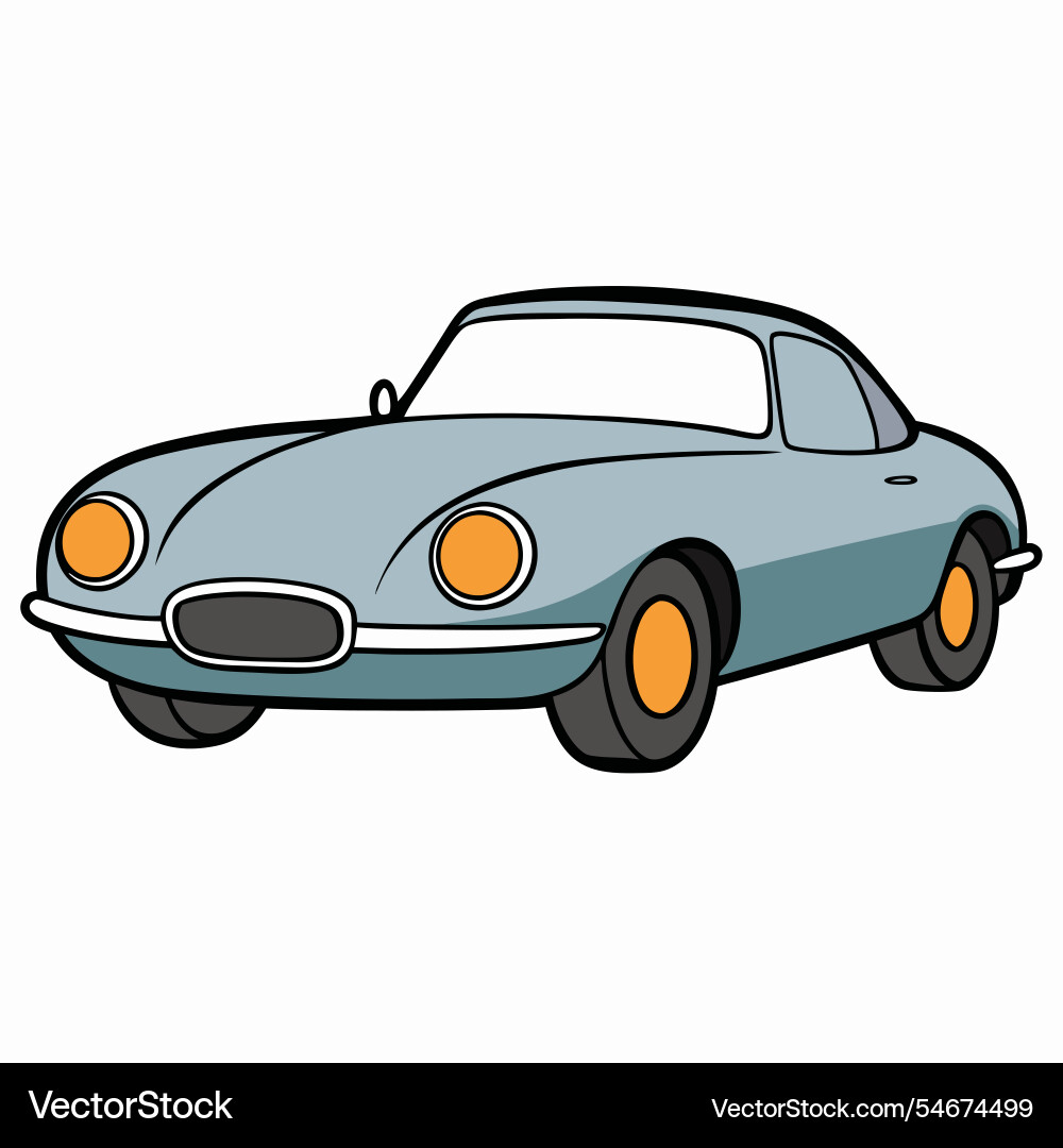 Jaguar car flat design Royalty Free Vector Image