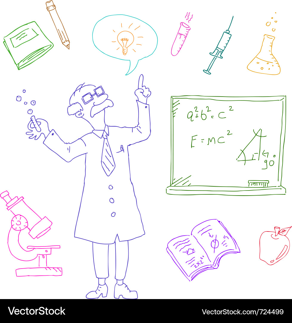 Laboratory doodles Royalty Free Vector Image - VectorStock