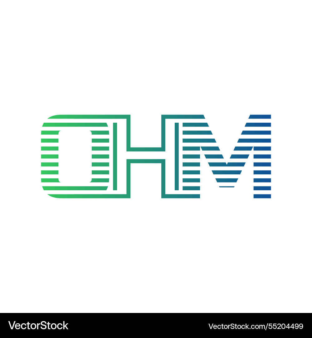 Modern ohm logo design letter minimalist Vector Image