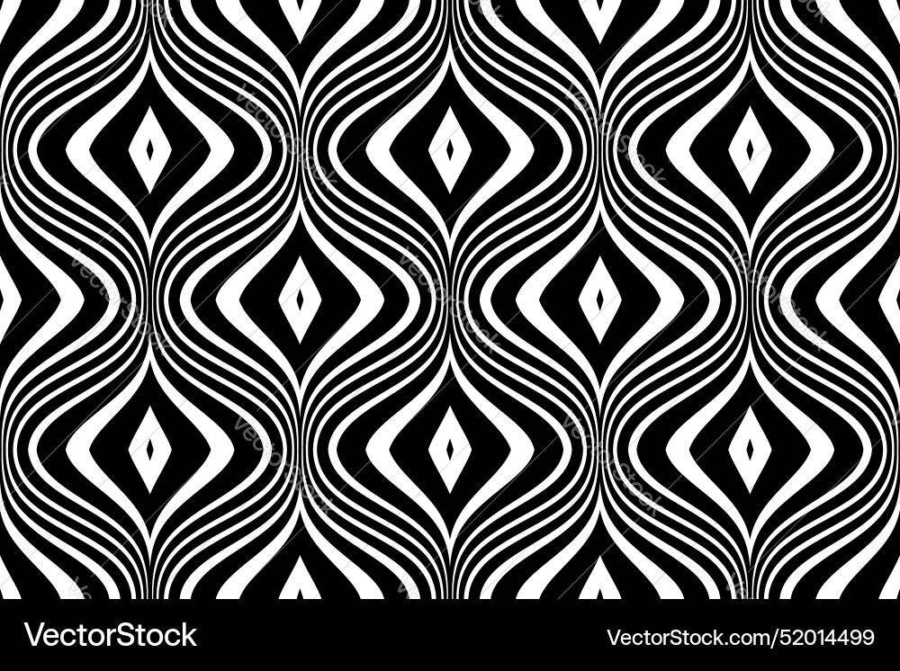 Seamless wavy lines pattern Royalty Free Vector Image