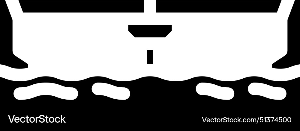 Beam bridge glyph icon Royalty Free Vector Image