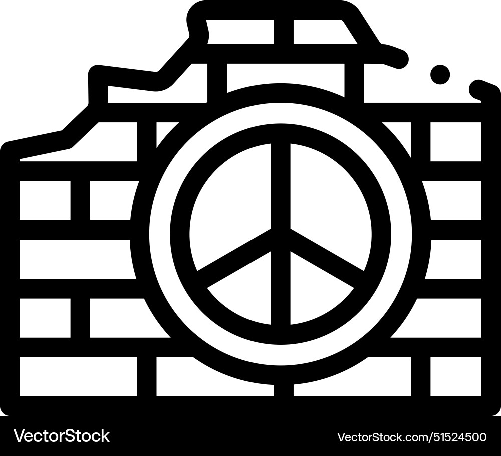 Berlin wall icon thin linear style design Vector Image