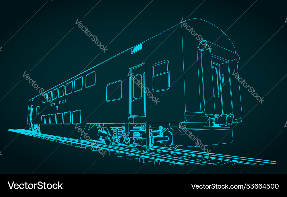 Double deck train Royalty Free Vector Image - VectorStock