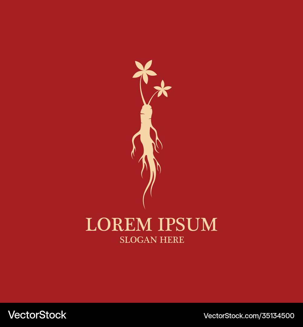 Ginseng icon design image Royalty Free Vector Image