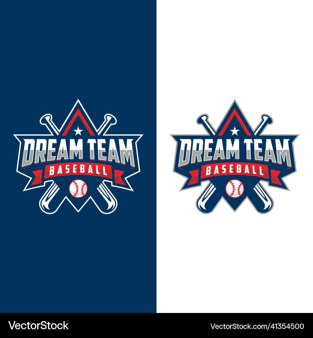 Modern professional baseball template logo design Vector Image