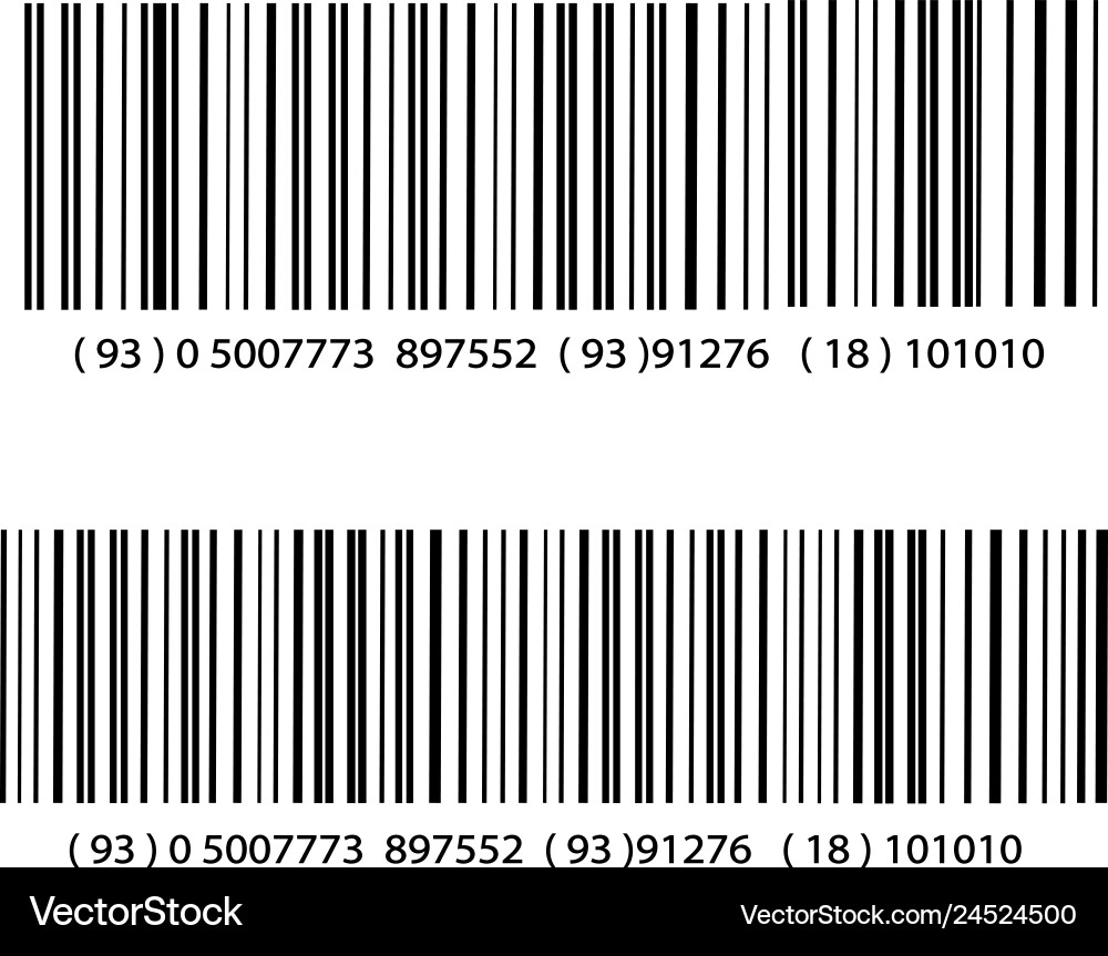 Realistic bar code icon Royalty Free Vector Image