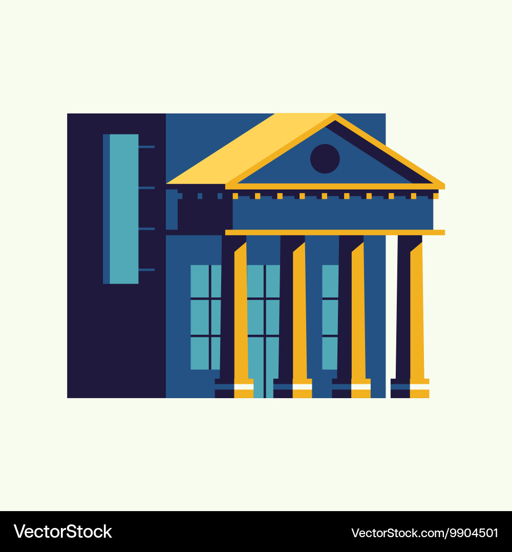 Banking office Royalty Free Vector Image - VectorStock