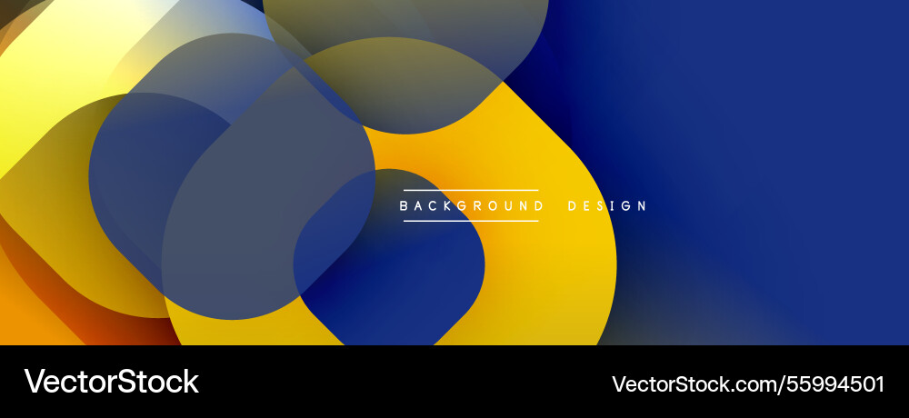 Circular abstract design with overlapping Vector Image