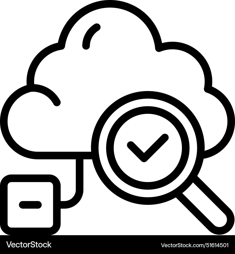 Cloud check icon Royalty Free Vector Image - VectorStock