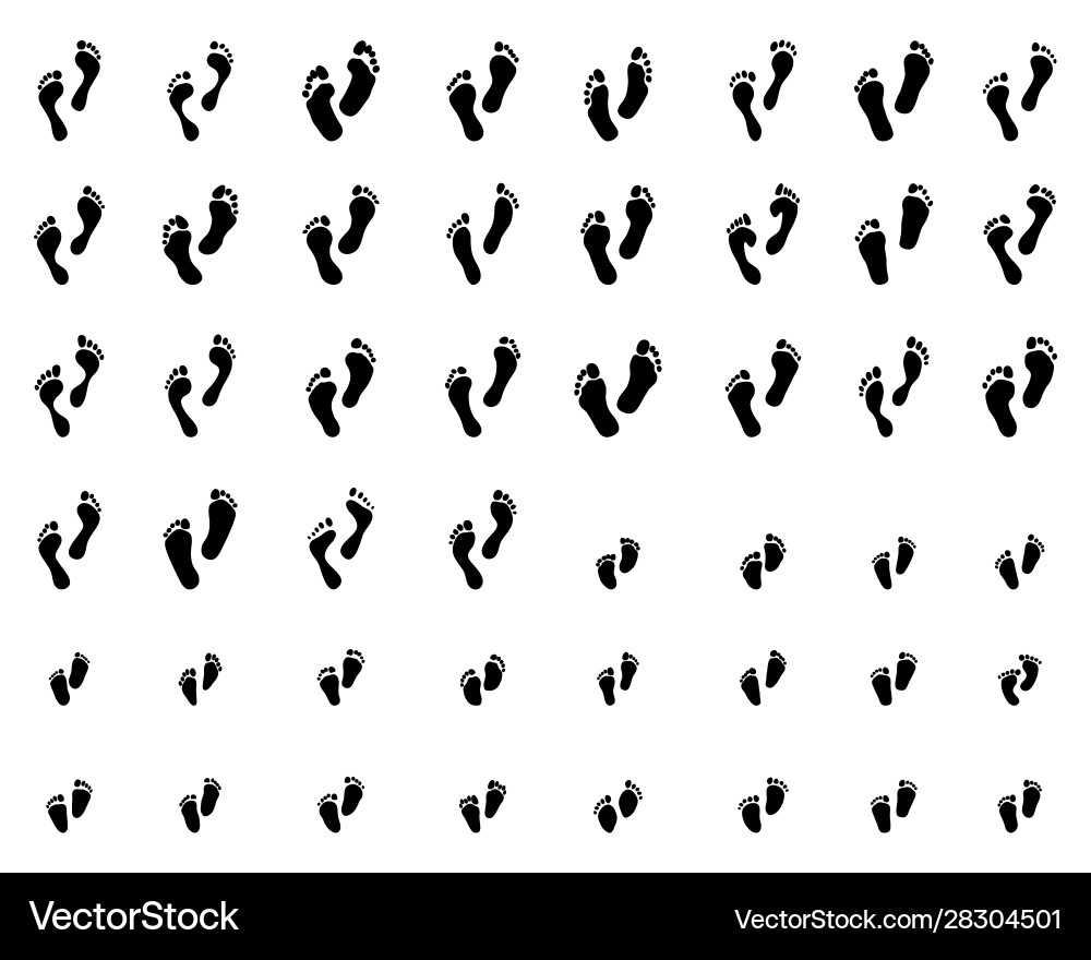 Human and children feet Royalty Free Vector Image