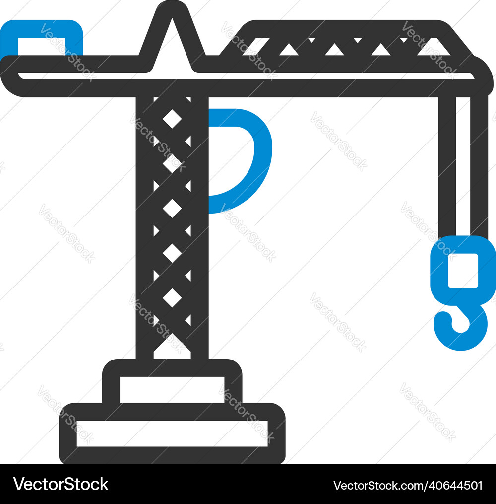 Icon of crane Royalty Free Vector Image - VectorStock