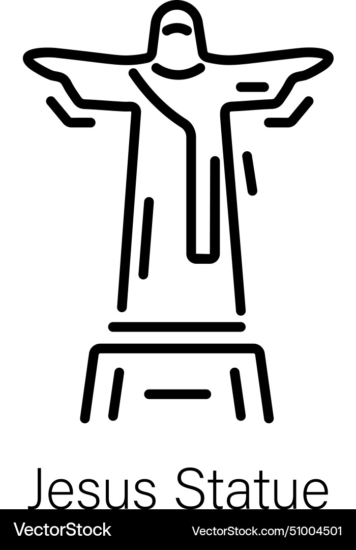 Jesus statue Royalty Free Vector Image - VectorStock