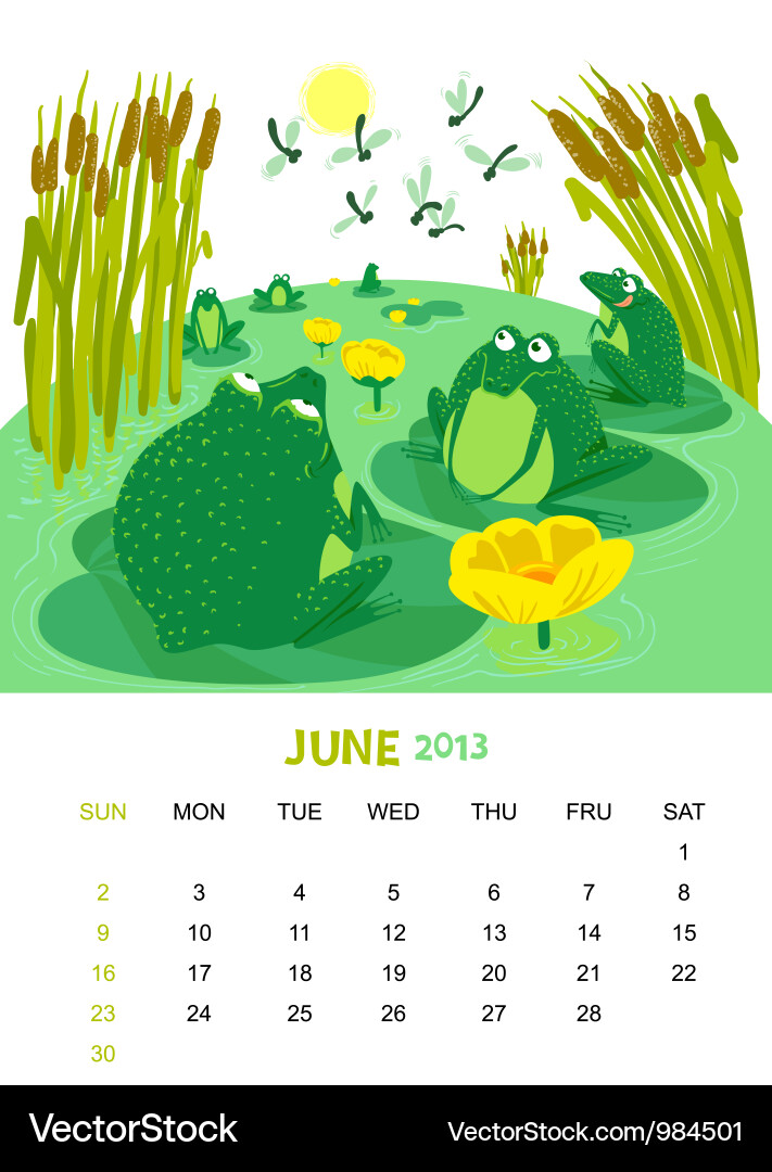 June Royalty Free Vector Image - VectorStock