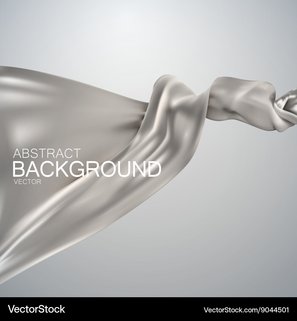 Silver silk fabric Royalty Free Vector Image - VectorStock