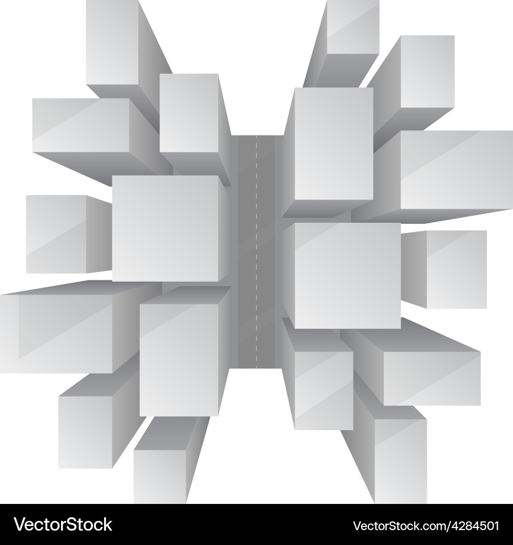 Urban skyscrapers top view Royalty Free Vector Image