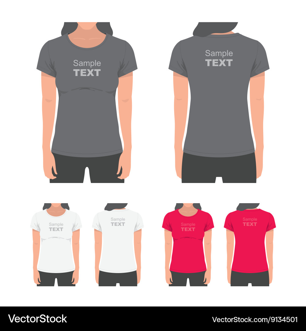 Women t-shirt design template Royalty Free Vector Image