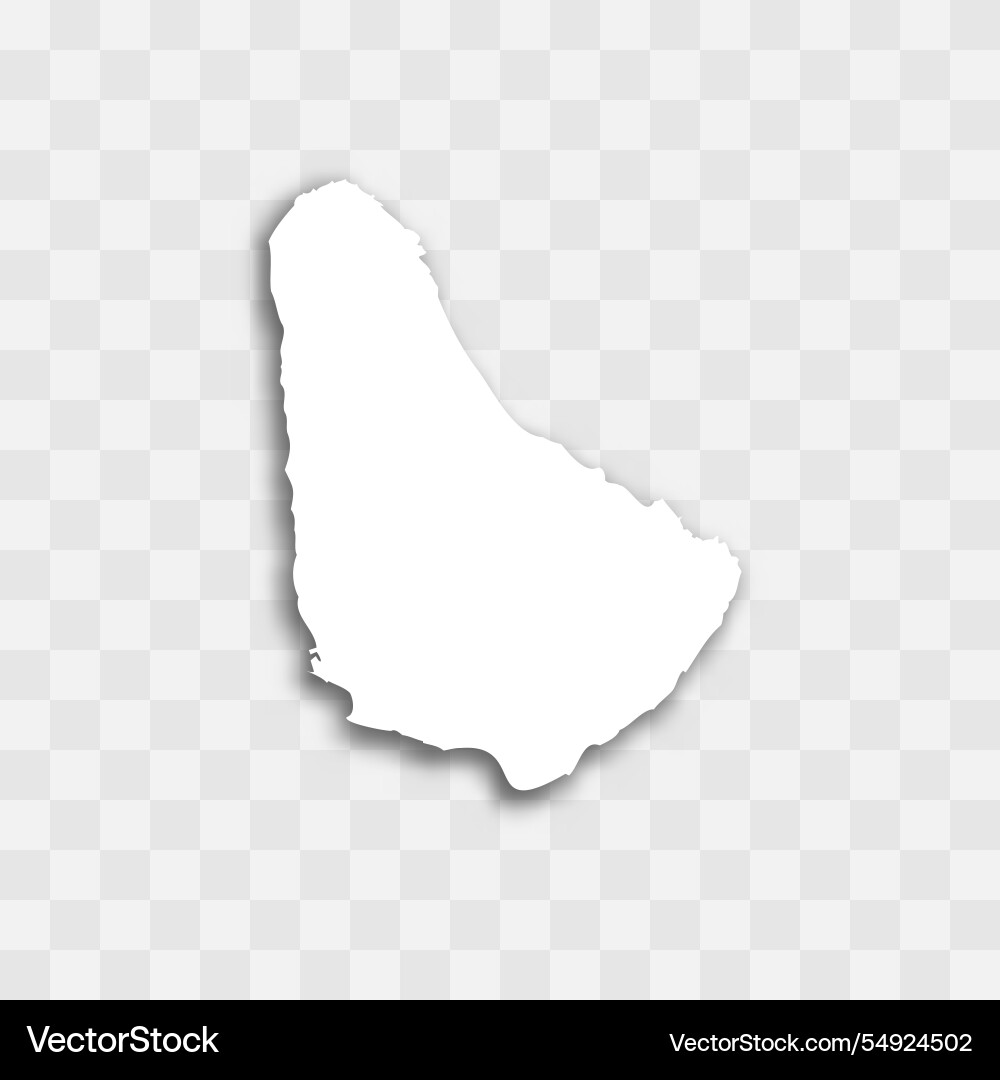 Barbados map silhouette Royalty Free Vector Image