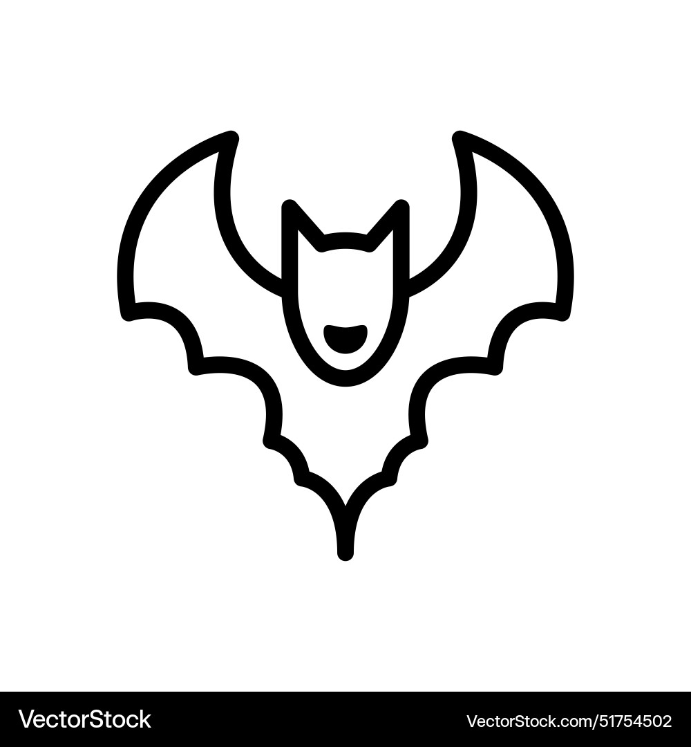Bat icon or logo design isolated sign symbol Vector Image