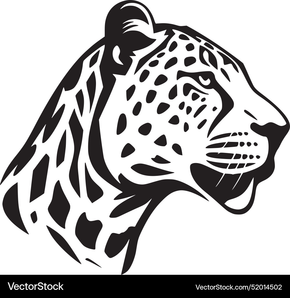Cheetah - black and white isolated icon Royalty Free Vector