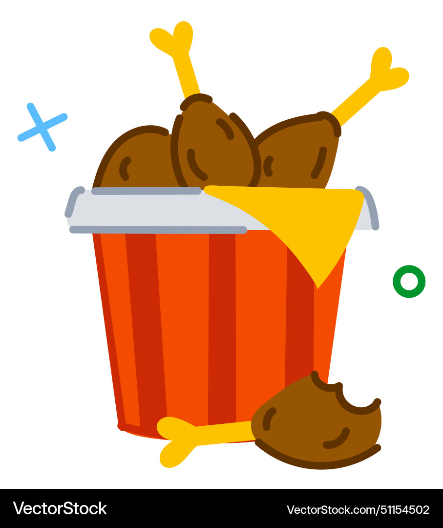 Chicken bucket Royalty Free Vector Image - VectorStock