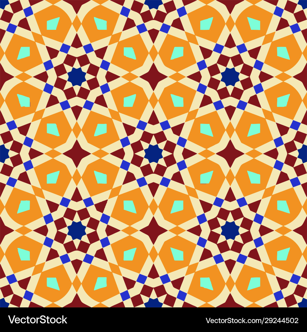 Colorful eslimi ottoman pattern design Royalty Free Vector