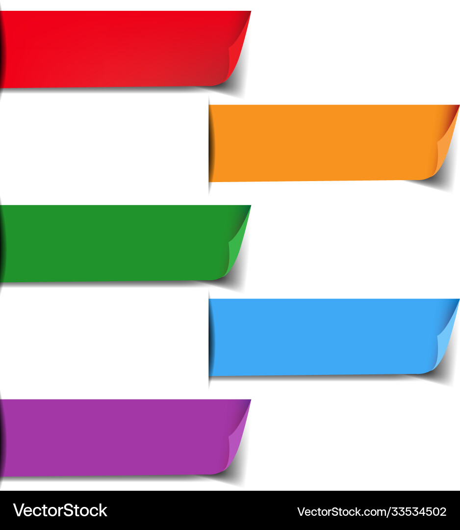 Colorful labels set with white background Vector Image