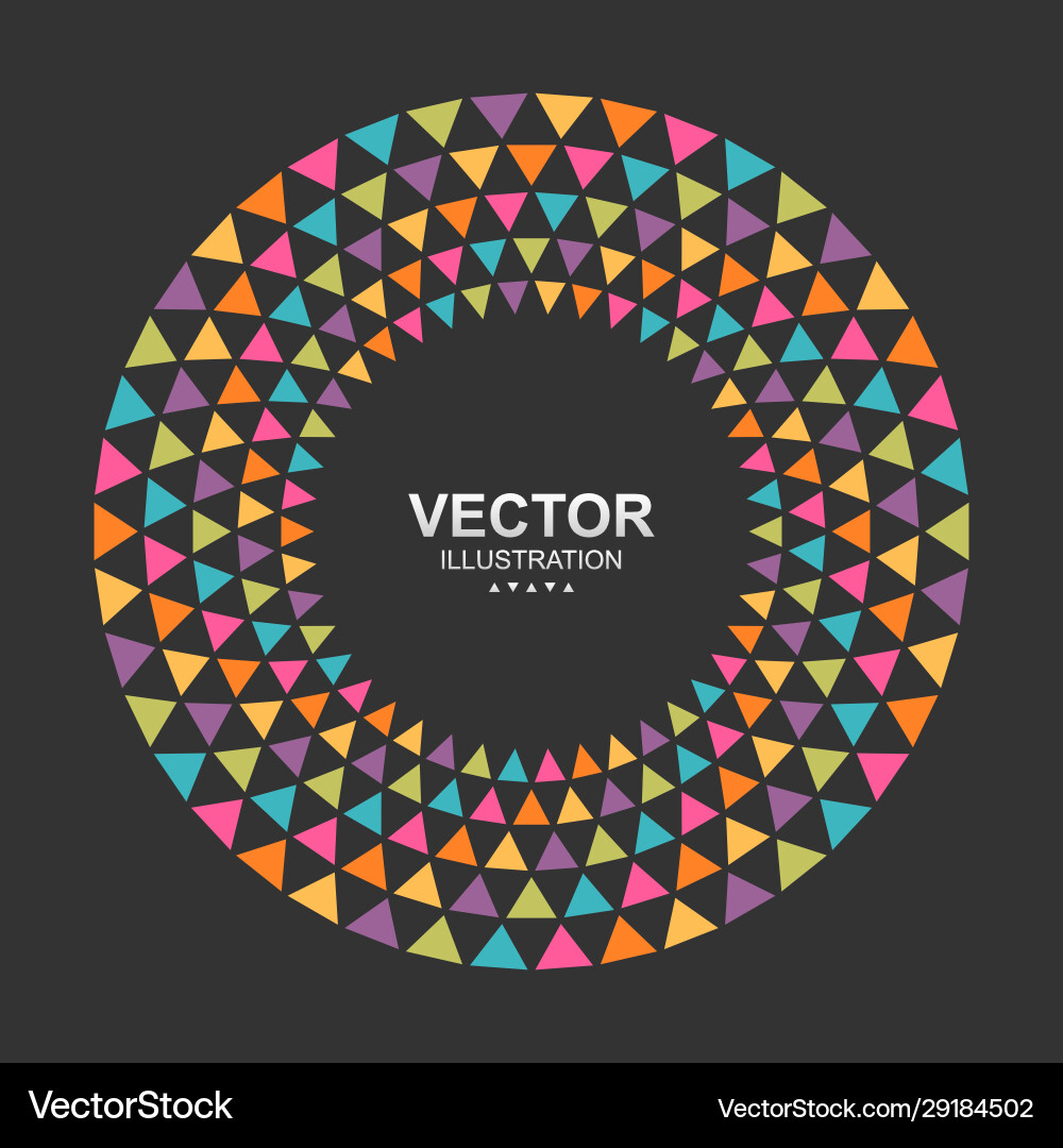 Colorful Triangle Frame Border Royalty Free Vector Image