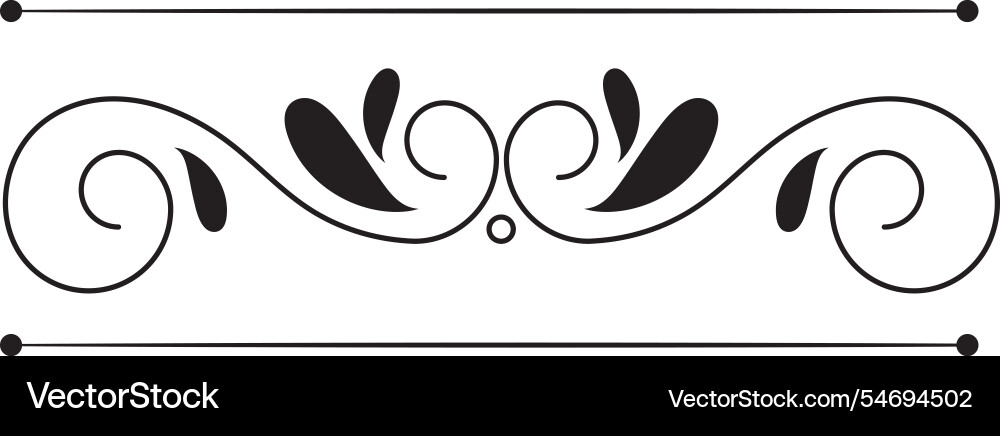 Elegant divider minimal Royalty Free Vector Image