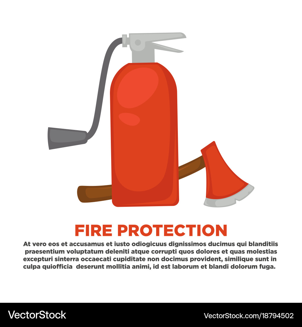 Fire protection information and firefighting Vector Image