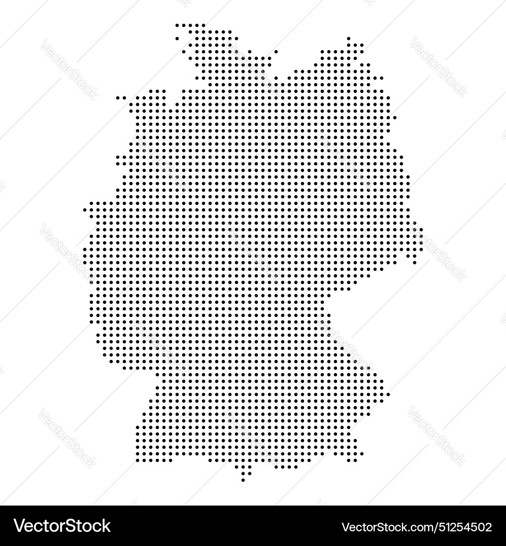 Germany Dotted Map Royalty Free Vector Image - VectorStock