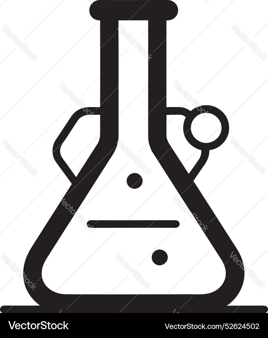 Laboratory legends erlenmeyer flask logo and Vector Image