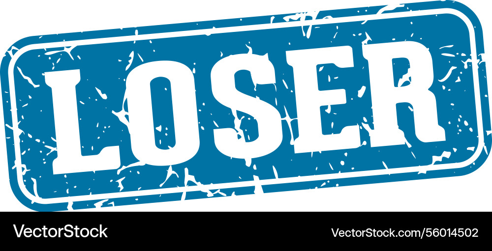 Loser rectangular sign stamp Royalty Free Vector Image
