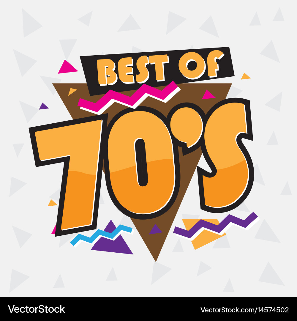 Party time the 70 s style label Royalty Free Vector Image