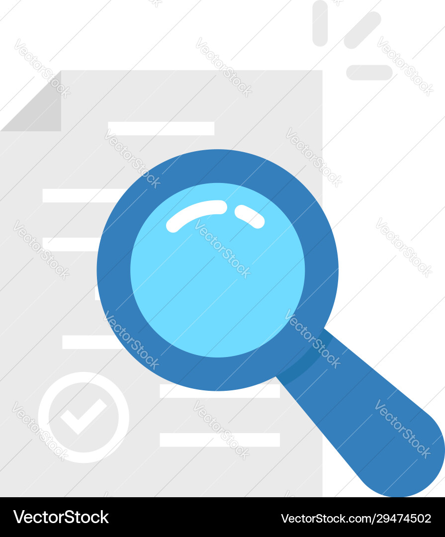Risk research icon for audit control Royalty Free Vector
