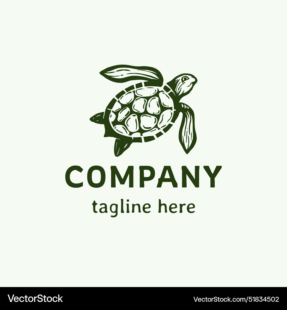 Turtle logo design icon Royalty Free Vector Image