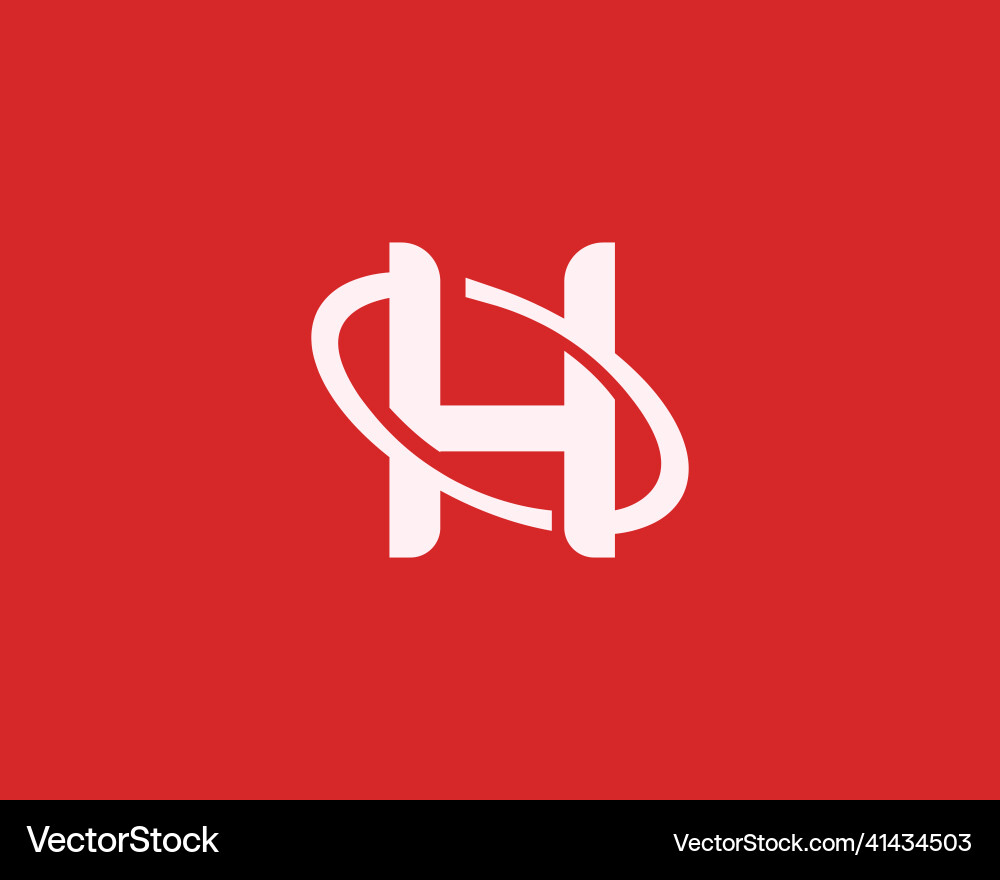 Abstract letter h vortex spin logo icon design Vector Image