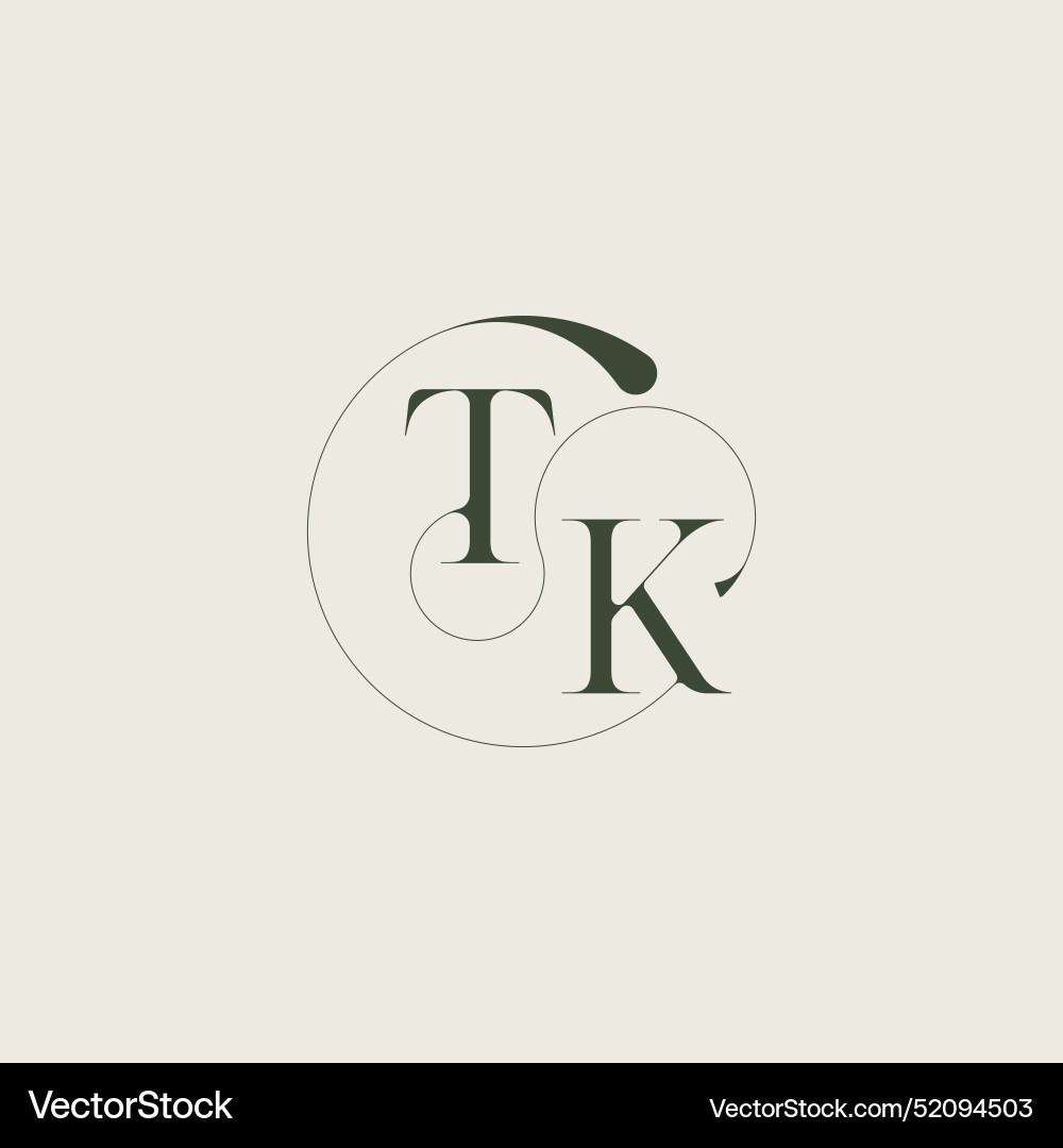 Beautiful monogram initial elegant line concept Vector Image