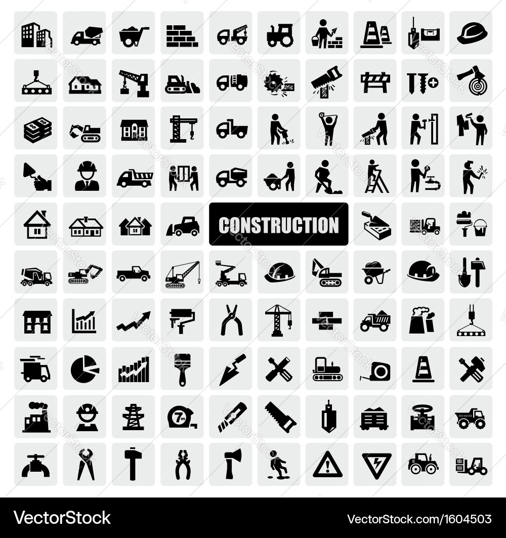 Construction icon Royalty Free Vector Image - VectorStock