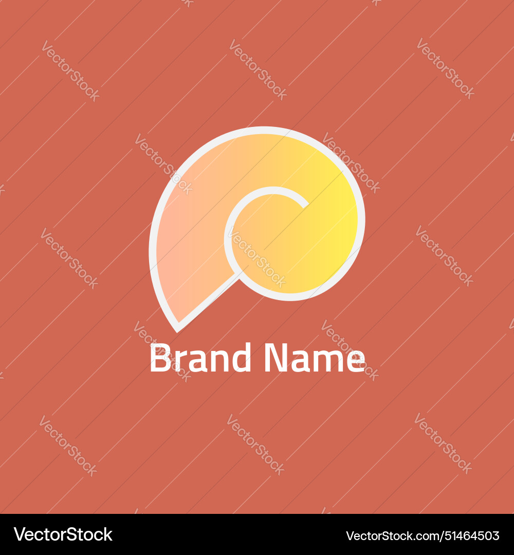 Elegant snail shell logo Royalty Free Vector Image