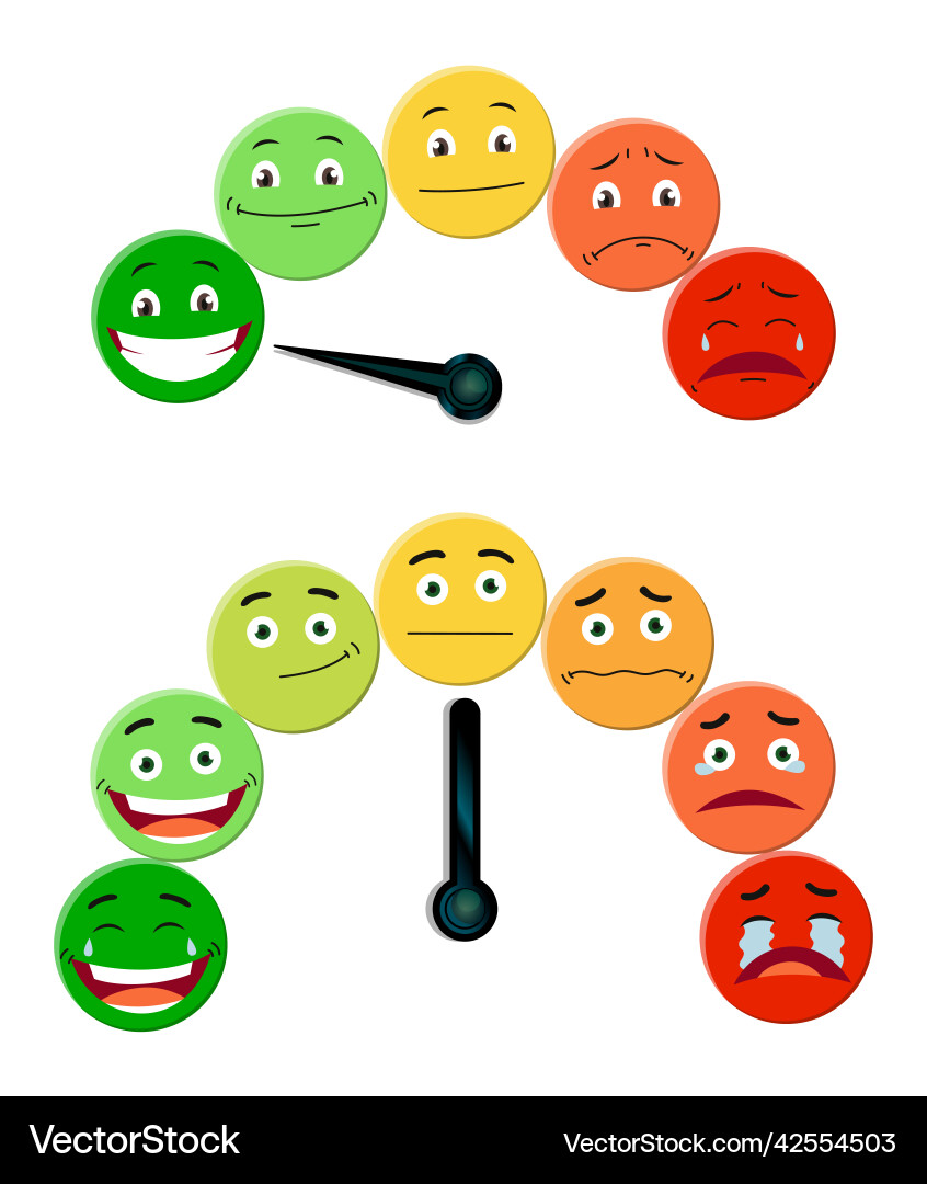 Emotional Scale Color Meter Royalty Free Vector Image
