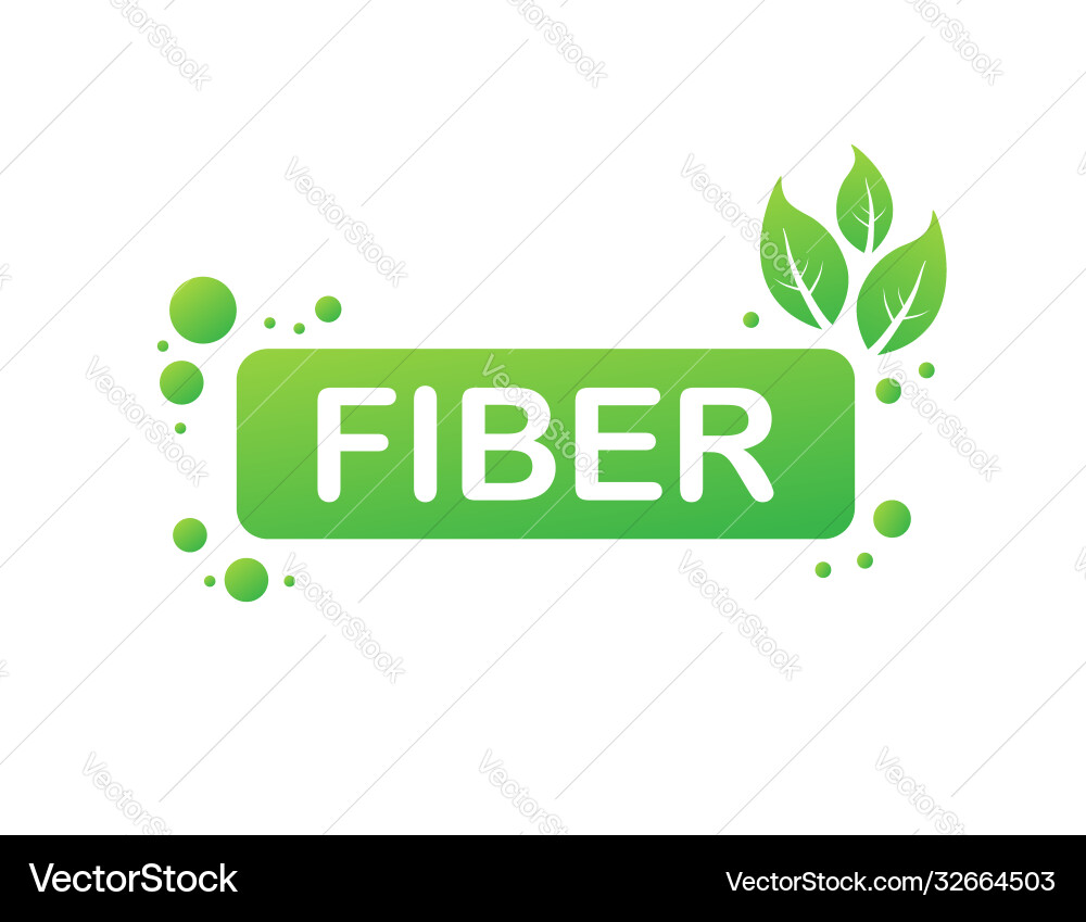 Fiber badge vegan button stock Royalty Free Vector Image