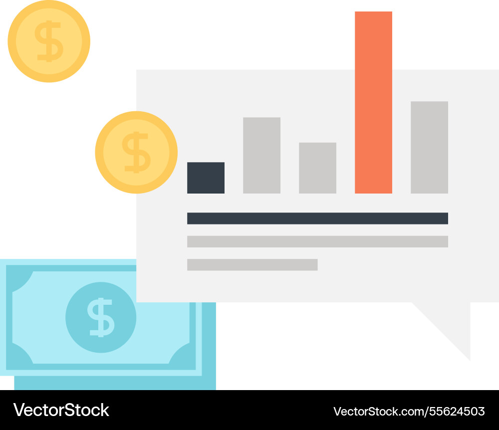 Marketing flat web icon concept Royalty Free Vector Image