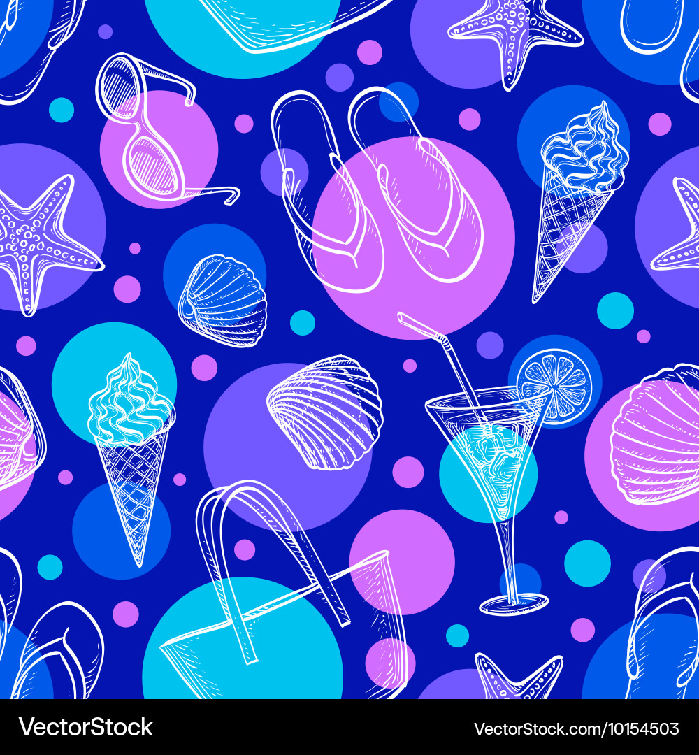 Summer Beach Pattern Royalty Free Vector Image